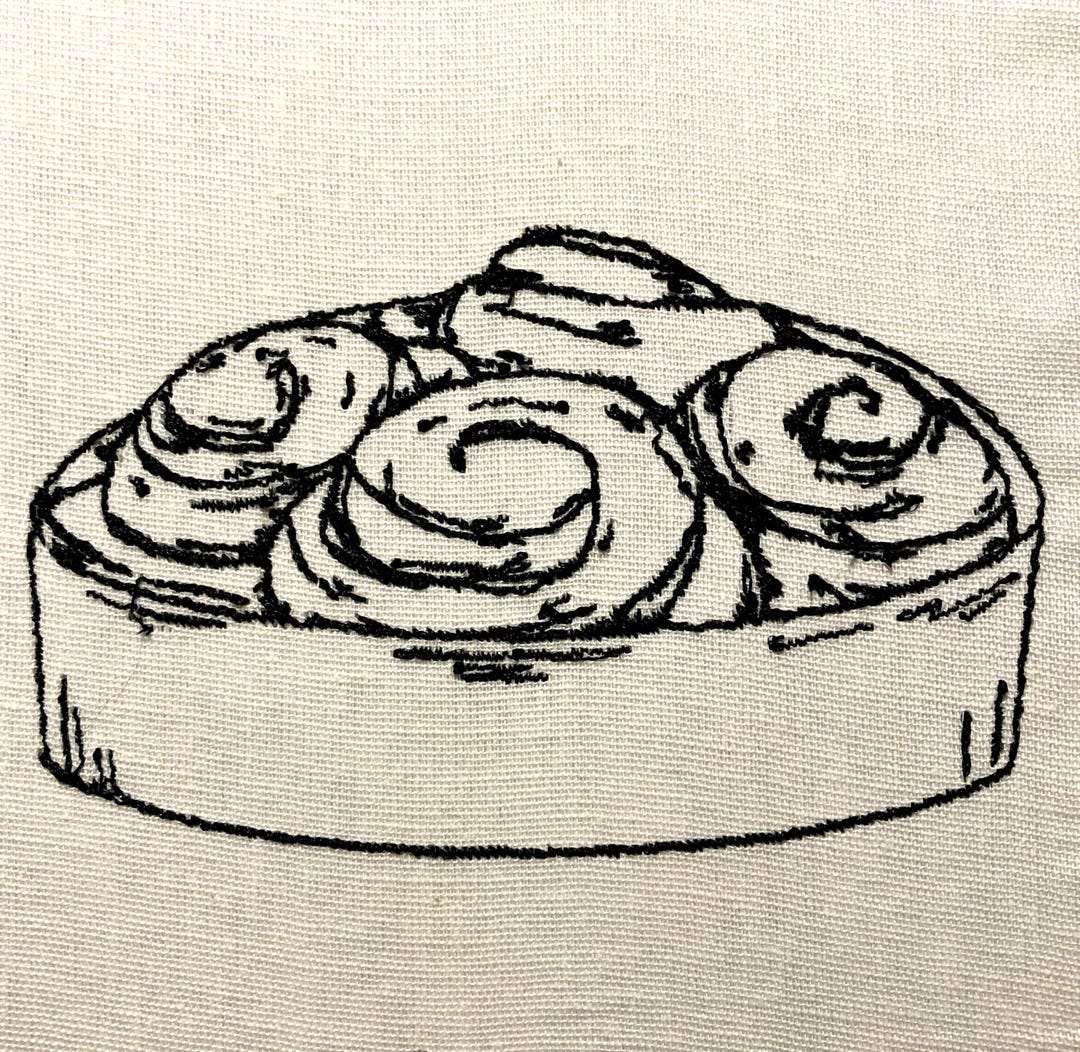 Baking Cinnamon Rolls Machine Embroidery Pattern Embroidery Design ...