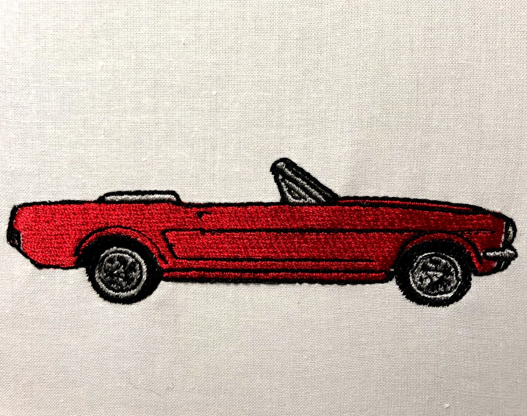 1964 Ford Mustang Convertible Machine Embroidery Pattern Auto ...