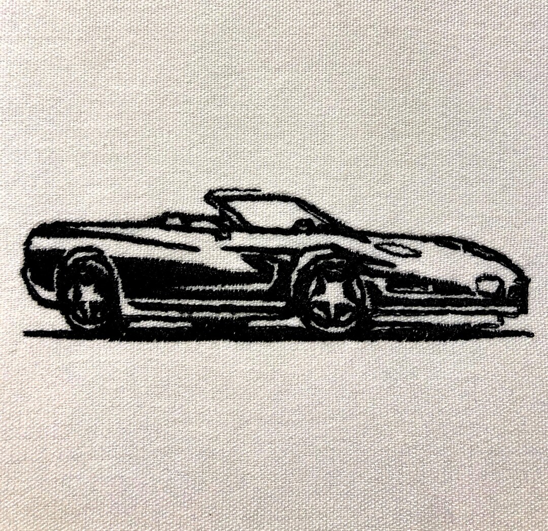 50th Anniversary Corvette Black Machine Embroidery Pattern Auto ...