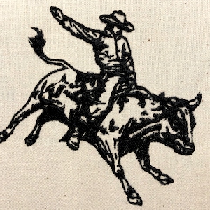 Rodeo Bull Machine Embroidery Pattern Embroidery Design Digital File - Etsy
