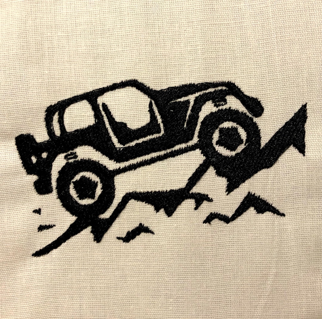 Jeep Offroad Machine Embroidery Pattern Embroidery Design Digital File ...