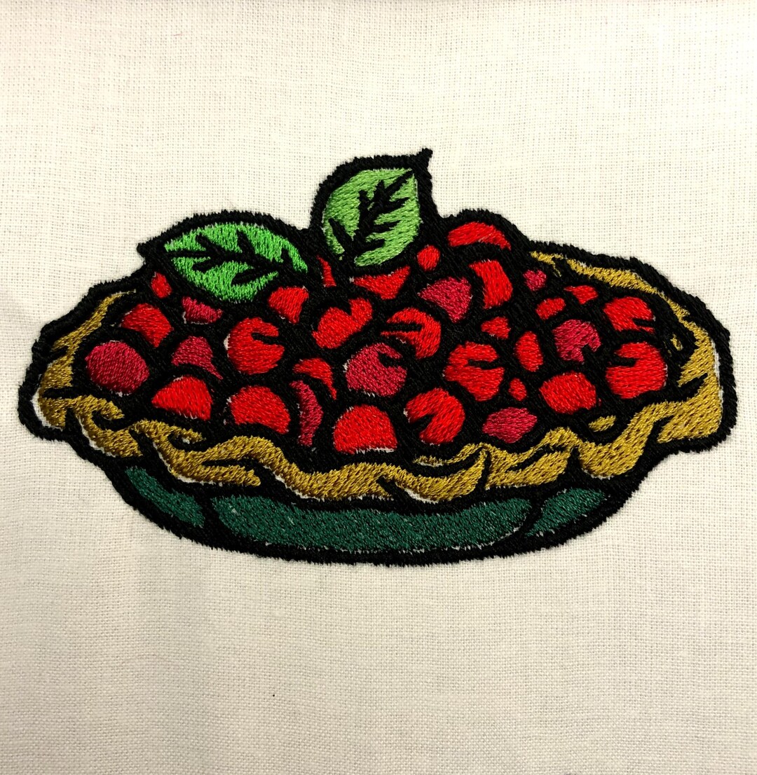 Cherry Pie Machine Embroidery Pattern Embroidery Design Digital File - Etsy