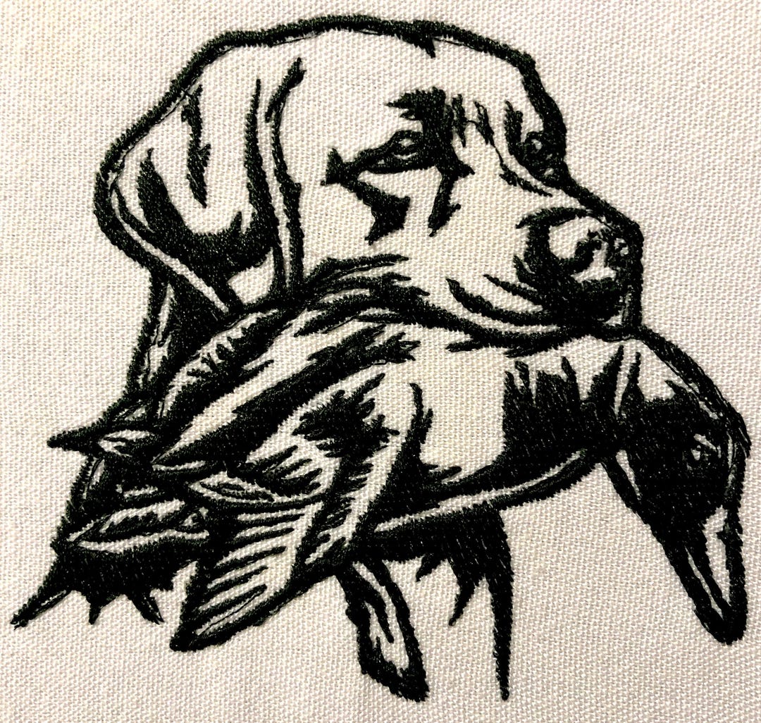 Duck Hunting Dog Machine Embroidery Pattern Labrador Embroidery Design ...