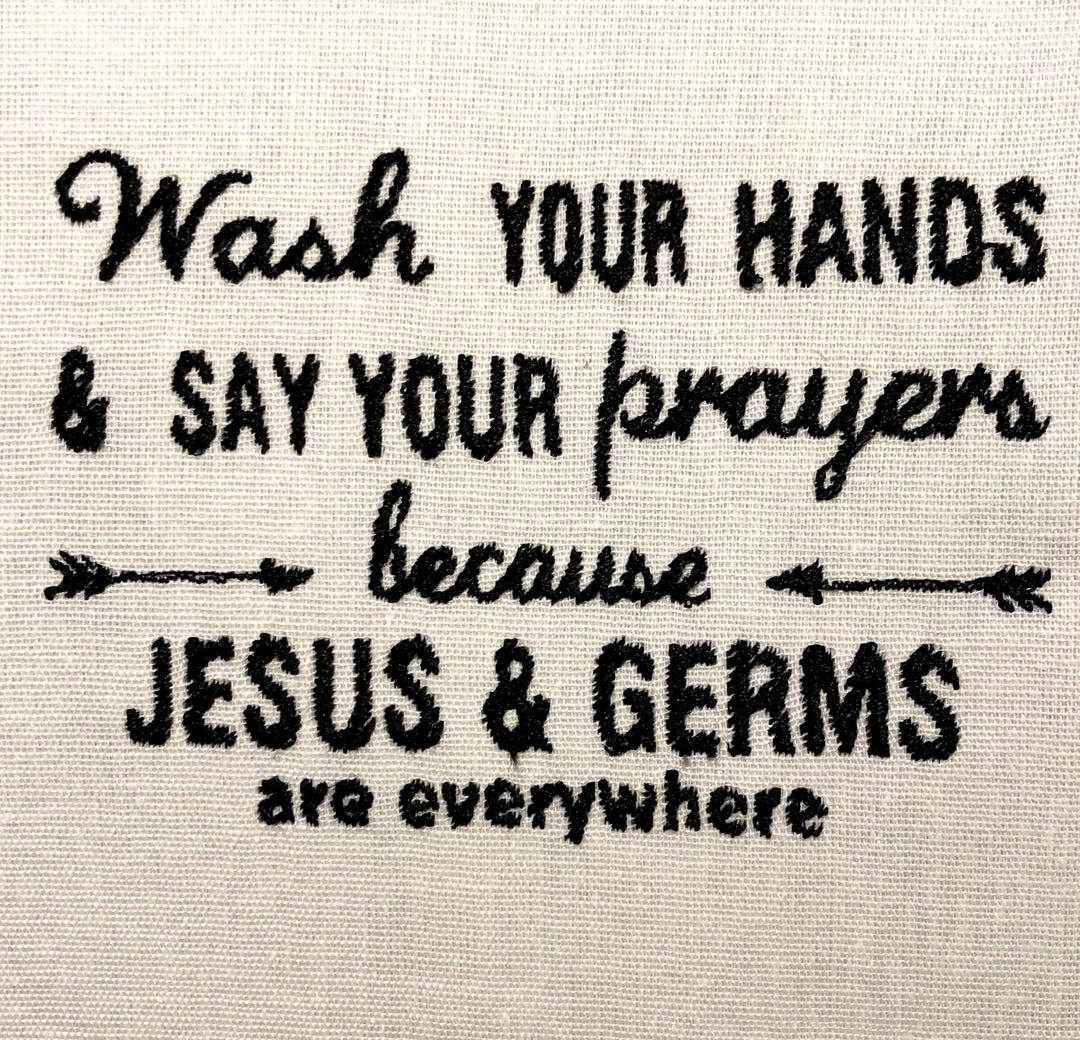 Jesus and Germs Wall Decor Machine Embroidery Pattern Embroidery Design ...