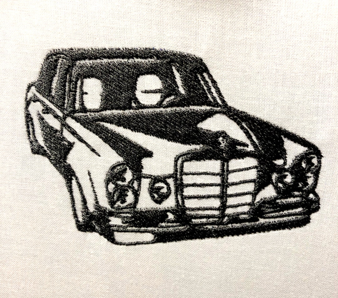 1969 Mercedes Machine Embroidery Pattern Auto Embroidery Design Digital ...