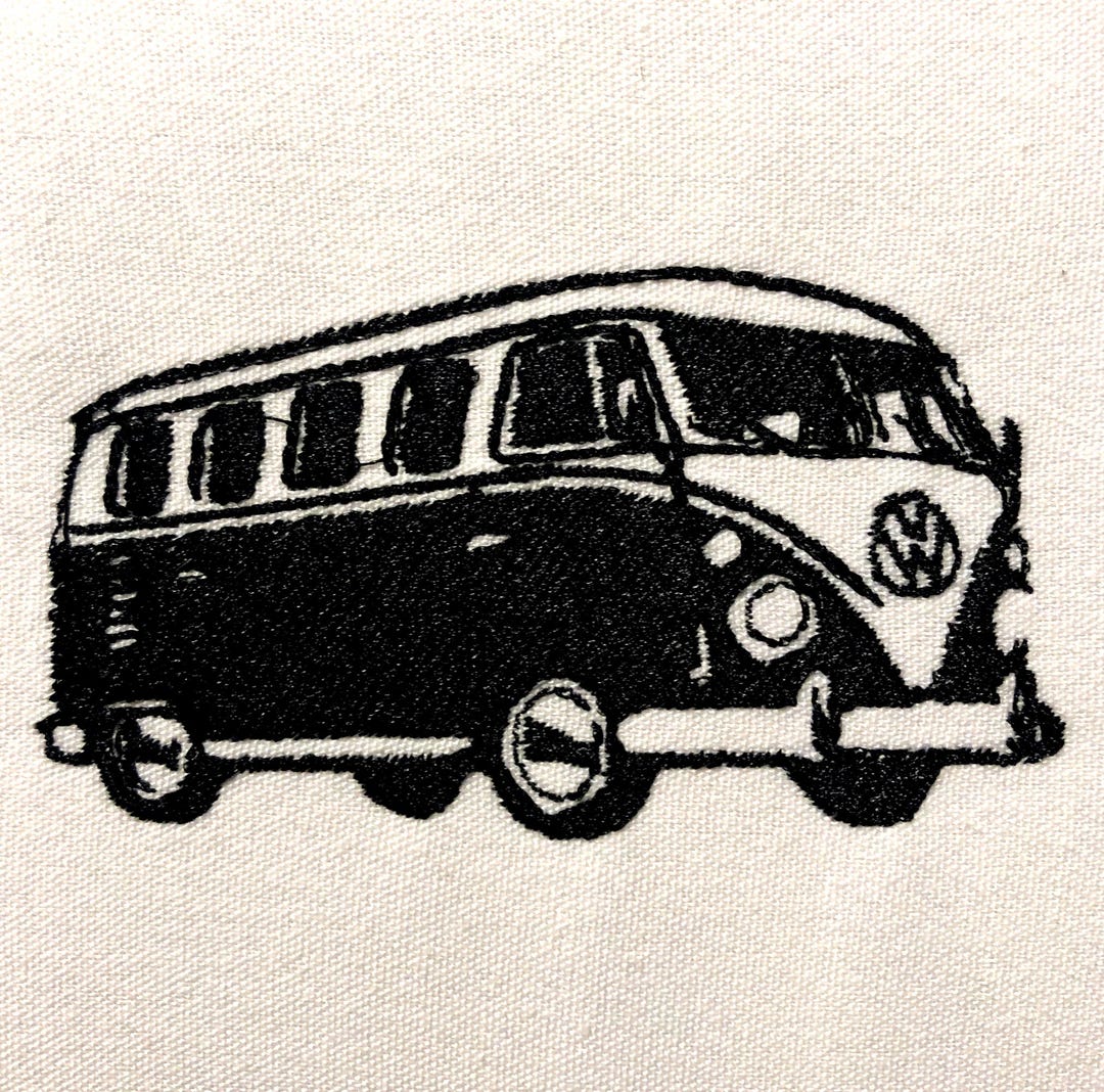 Vintage Volkswagen Bus Machine Embroidery Pattern Embroidery Design ...