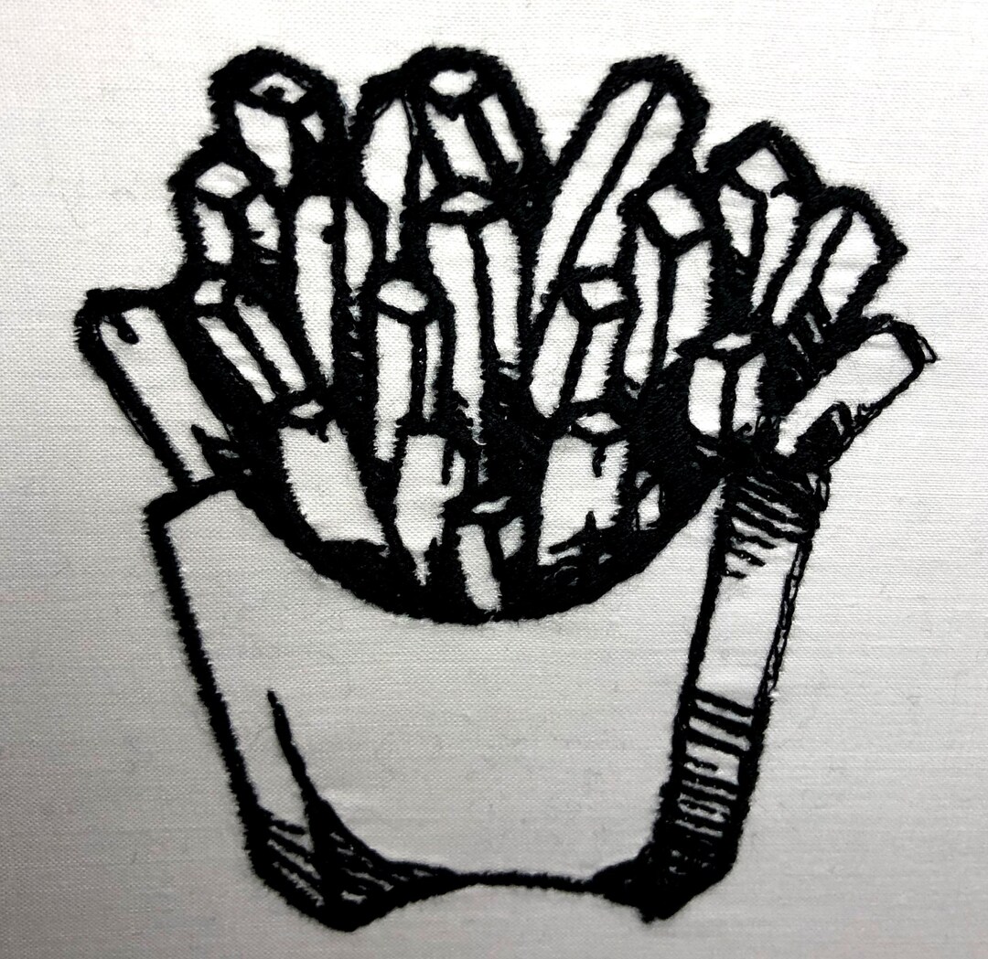 French Fries Machine Embroidery Design Embroidery Pattern Digital File ...