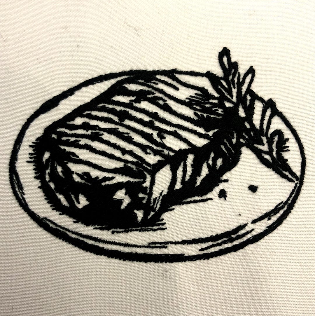 Steak Machine Embroidery Pattern Dinner Embroidery Design Digital File ...