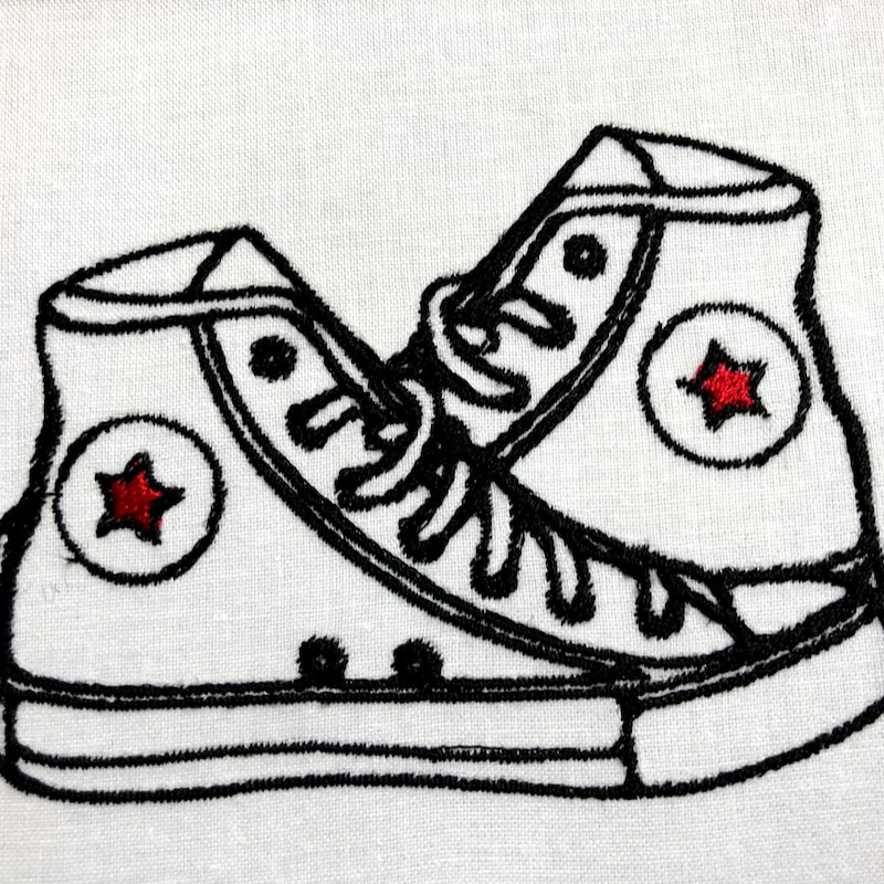 Embroidered Converse - Etsy
