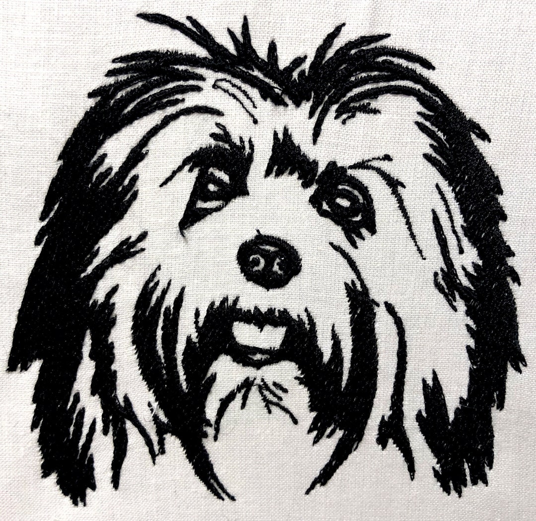 Havanese Face Machine Embroidery Pattern Dog Embroidery Design Digital ...