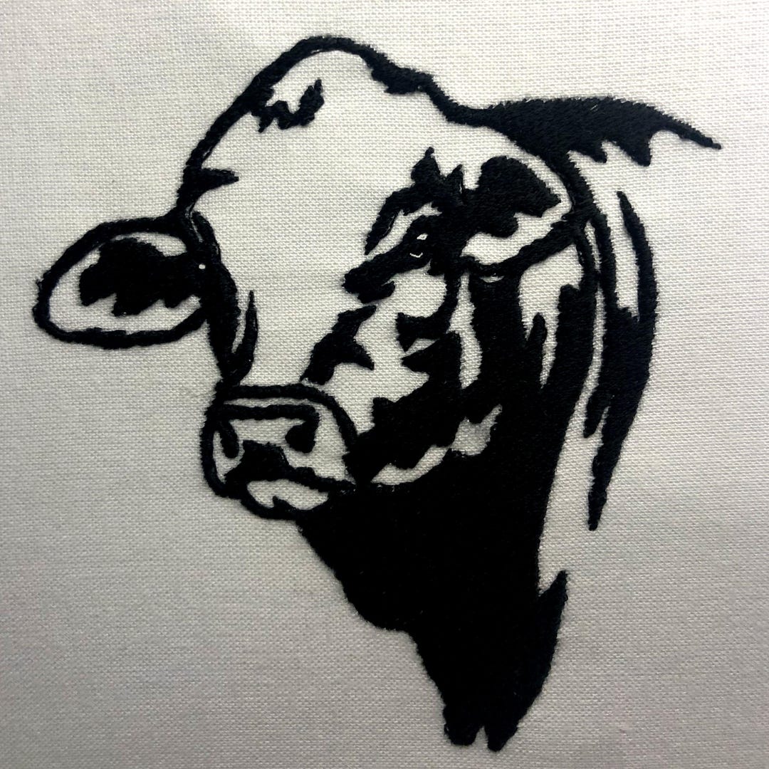 Beefmaster Cow Machine Embroidery Pattern Dairy Farm Embroidery Design ...