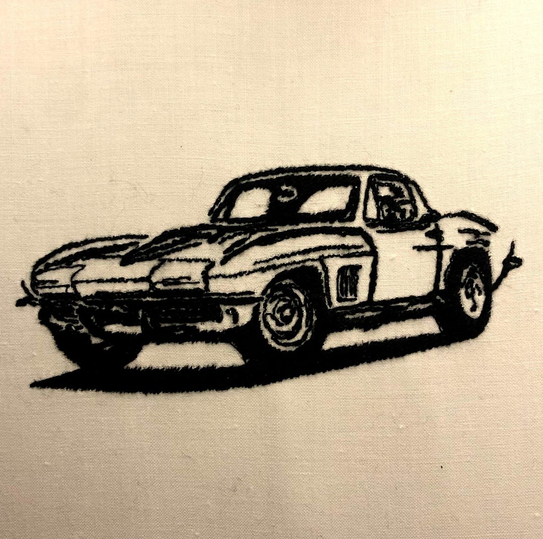 1967 Corvette Stingray Machine Embroidery Pattern Corvette Embroidery ...