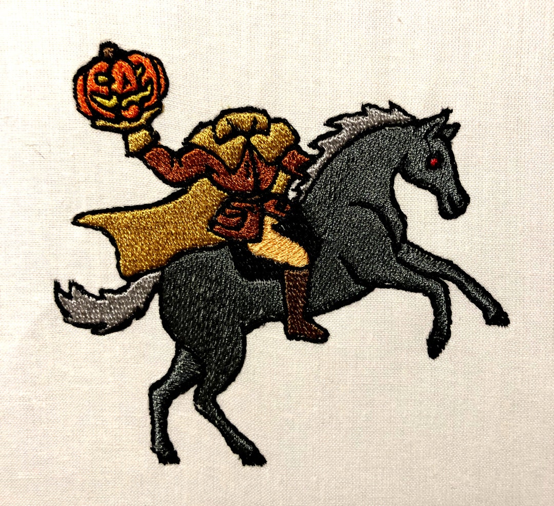 Headless Horseman Machine Embroidery Pattern Sleepy Hallow Embroidery ...