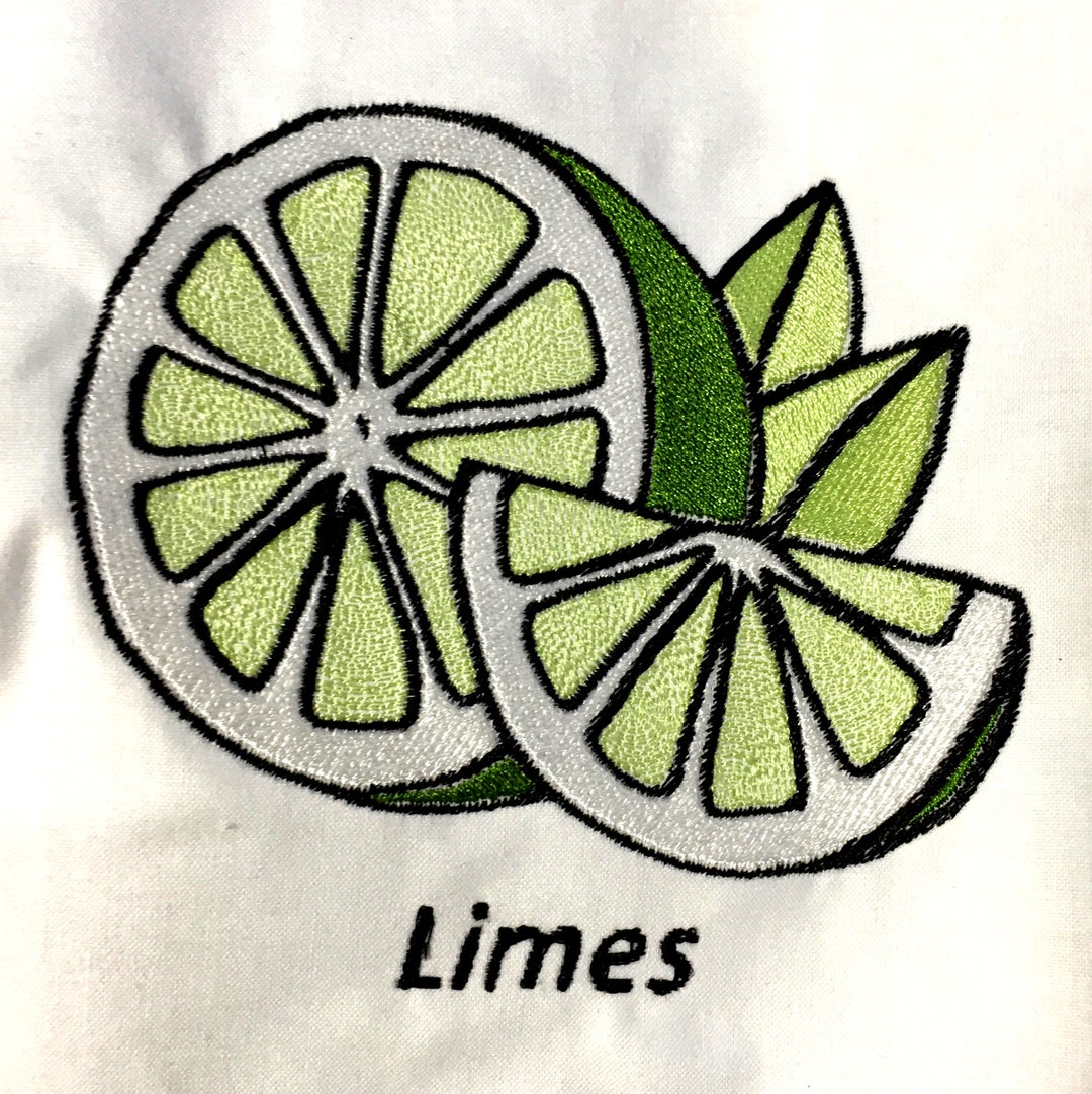 Limes Machine Embroidery Pattern Embroidery Design Digital File - Etsy