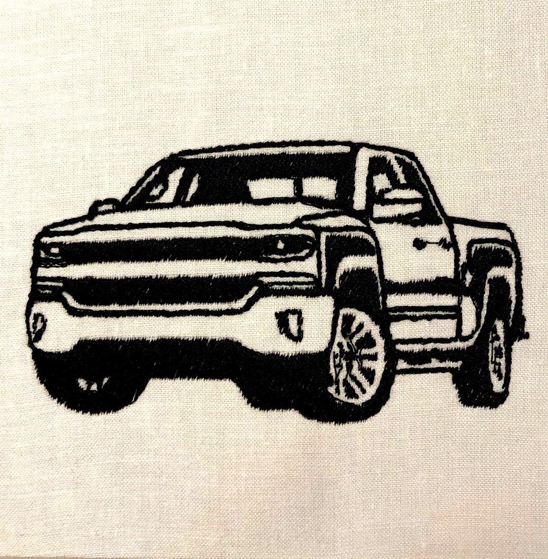 Chevy Silverado 2016 Pickup Truck Machine Embroidery Pattern Chevy ...