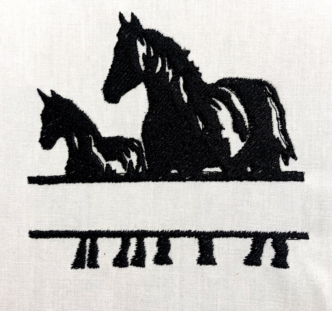 Horse Monogram Mare Colt Machine Embroidery Pattern Farm Embroidery ...