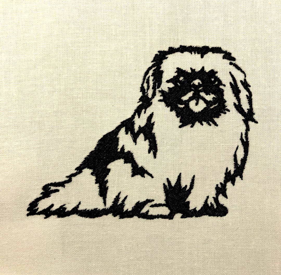 Pekingese Machine Embroidery Pattern Dog Embroidery Design Digital File ...