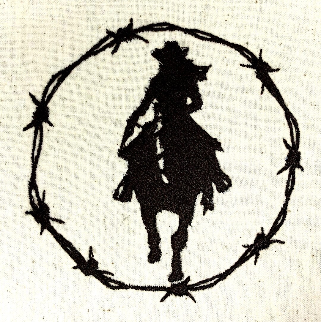 Cowgirl Barbed Wire Machine Embroidery Pattern Cowgirl Embroidery ...