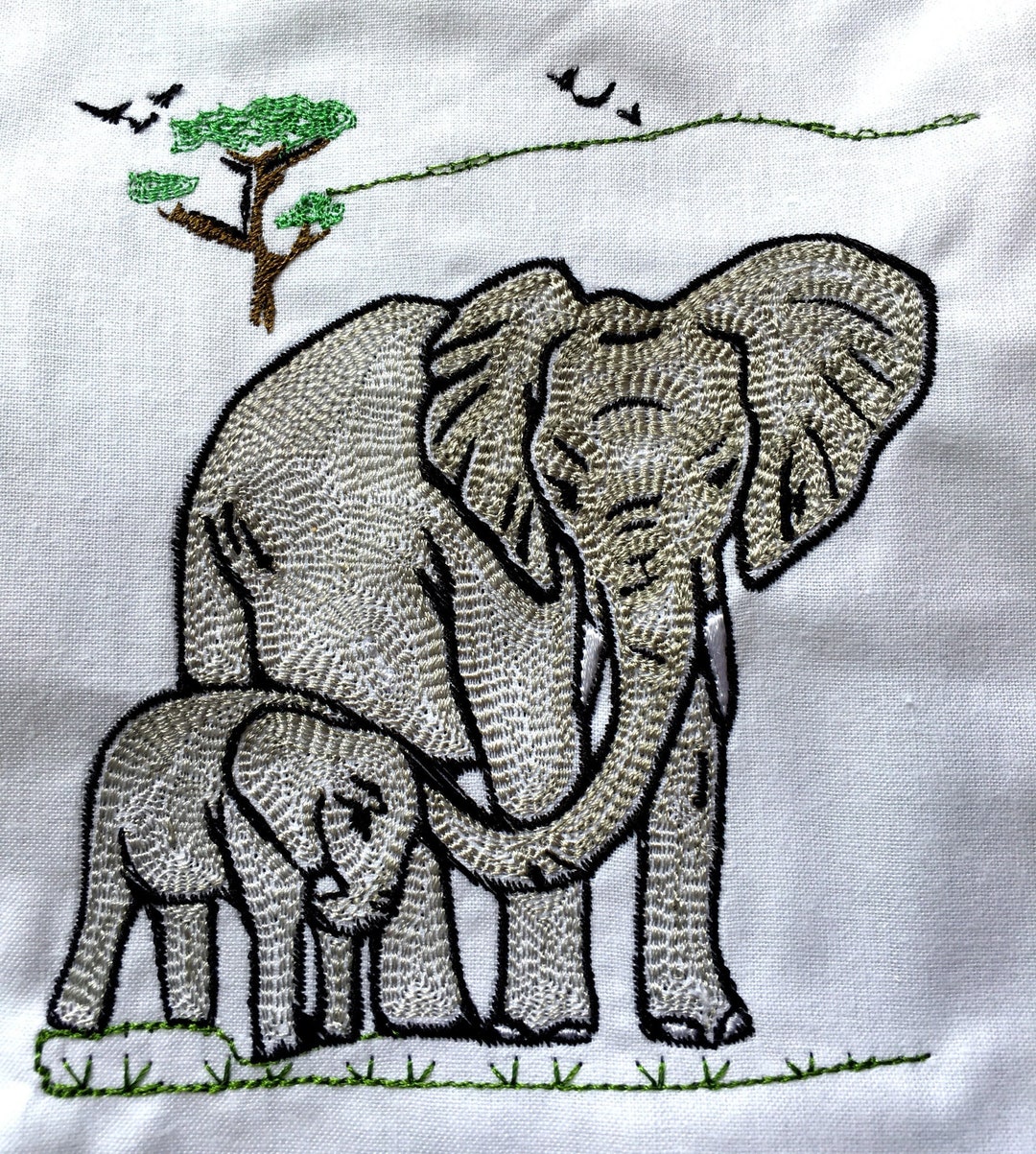 Elephants Machine Embroidery Machine Embroidery Pattern Embroidery ...