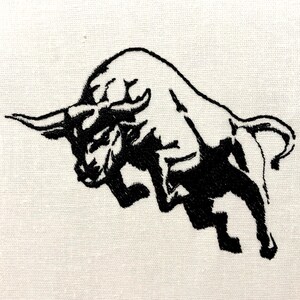 Bucking Bull Machine Embroidery Pattern Rodeo Embroidery Design Digital ...