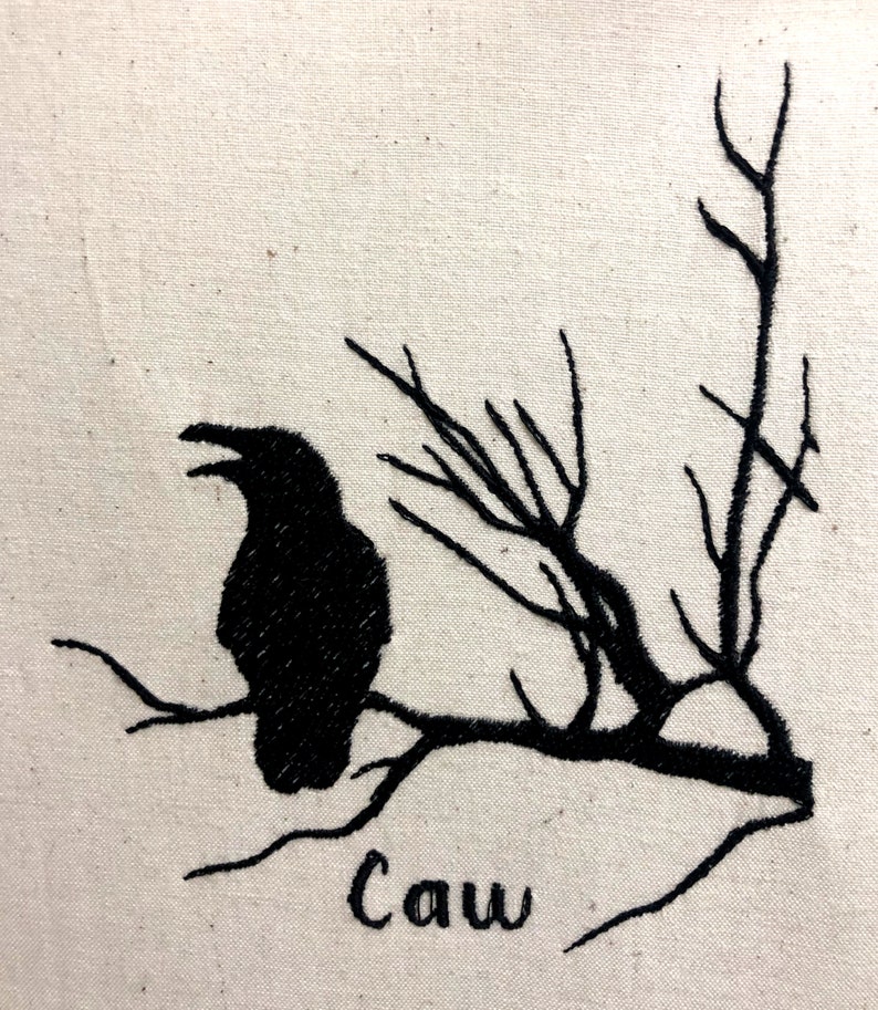 Crow Machine Embroidery Design Pattern Halloween Embroidery - Etsy