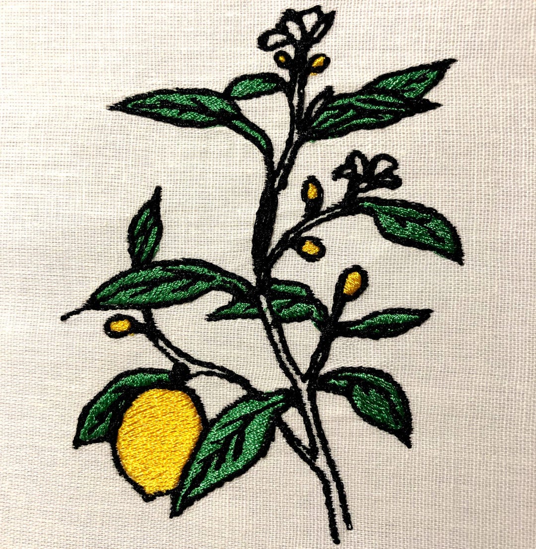 Lemon Tree Embroidery Pattern Embroidery Design Digital File - Etsy