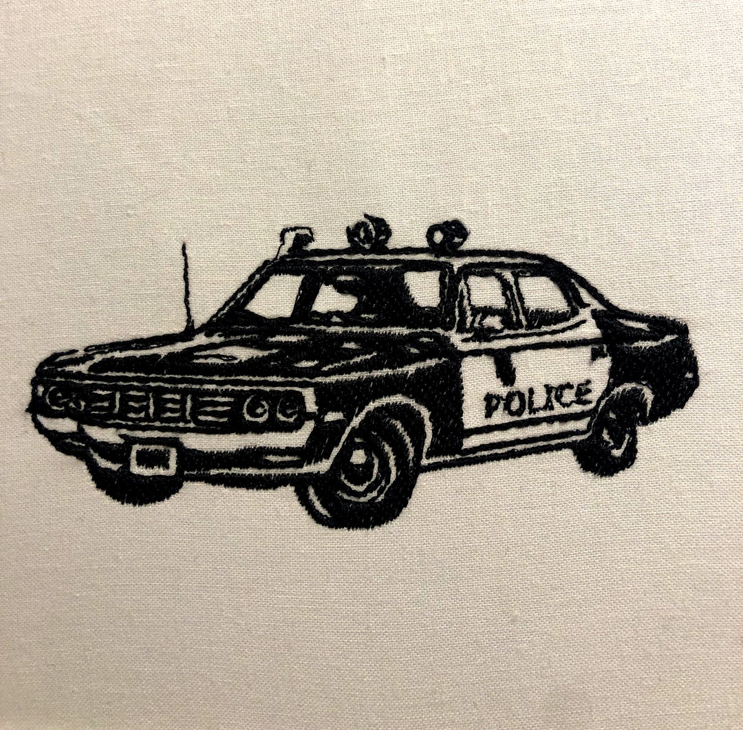 Police Car Vintage Machine Embroidery Pattern Auto Embroidery Design ...