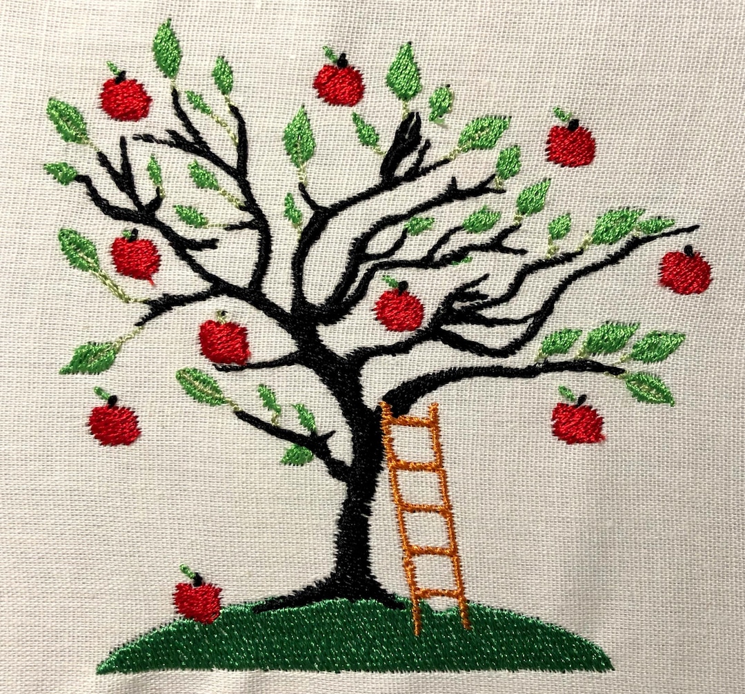 Apple Tree Embroidery Pattern Embroidery Design Digital File - Etsy