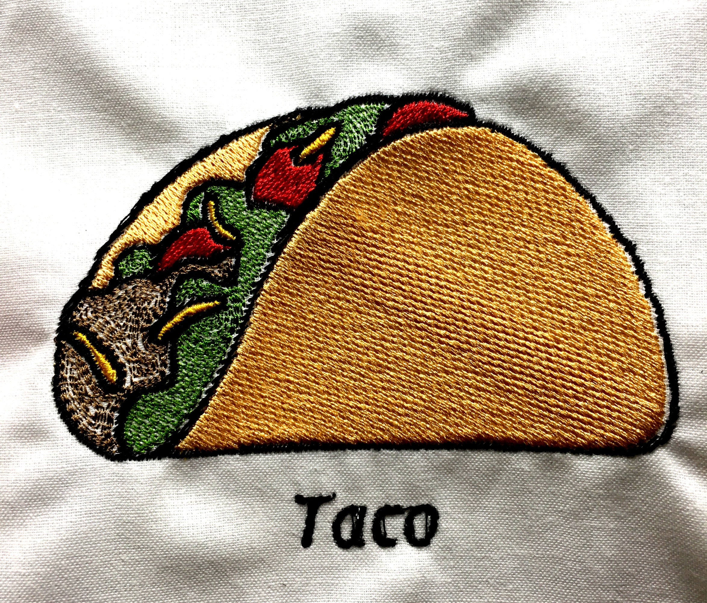 Taco Machine Embroidery Pattern Embroidery Design Digital File - Etsy