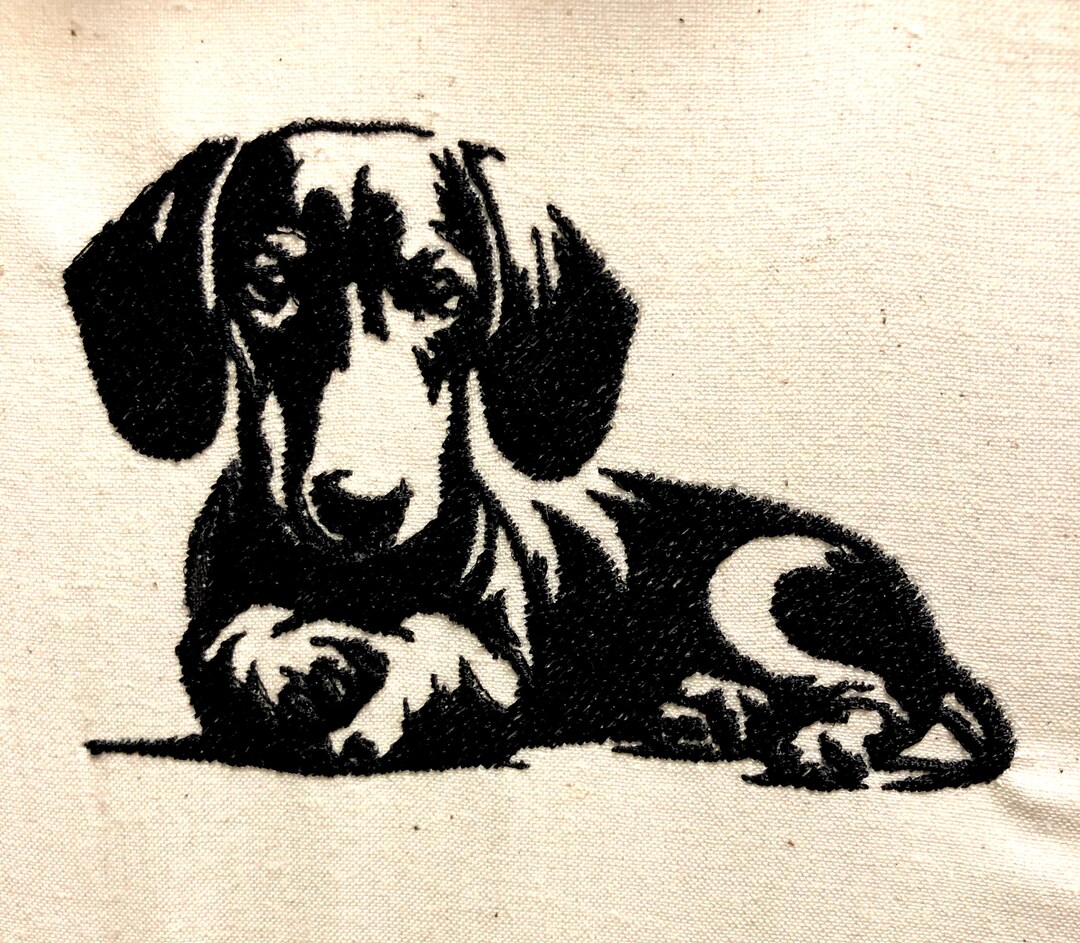 Dachshund Machine Embroidery Design Dog Embroidery Pattern Digital File ...