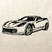 Corvette C7 Machine Embroidery Pattern Corvette Embroidery Design ...