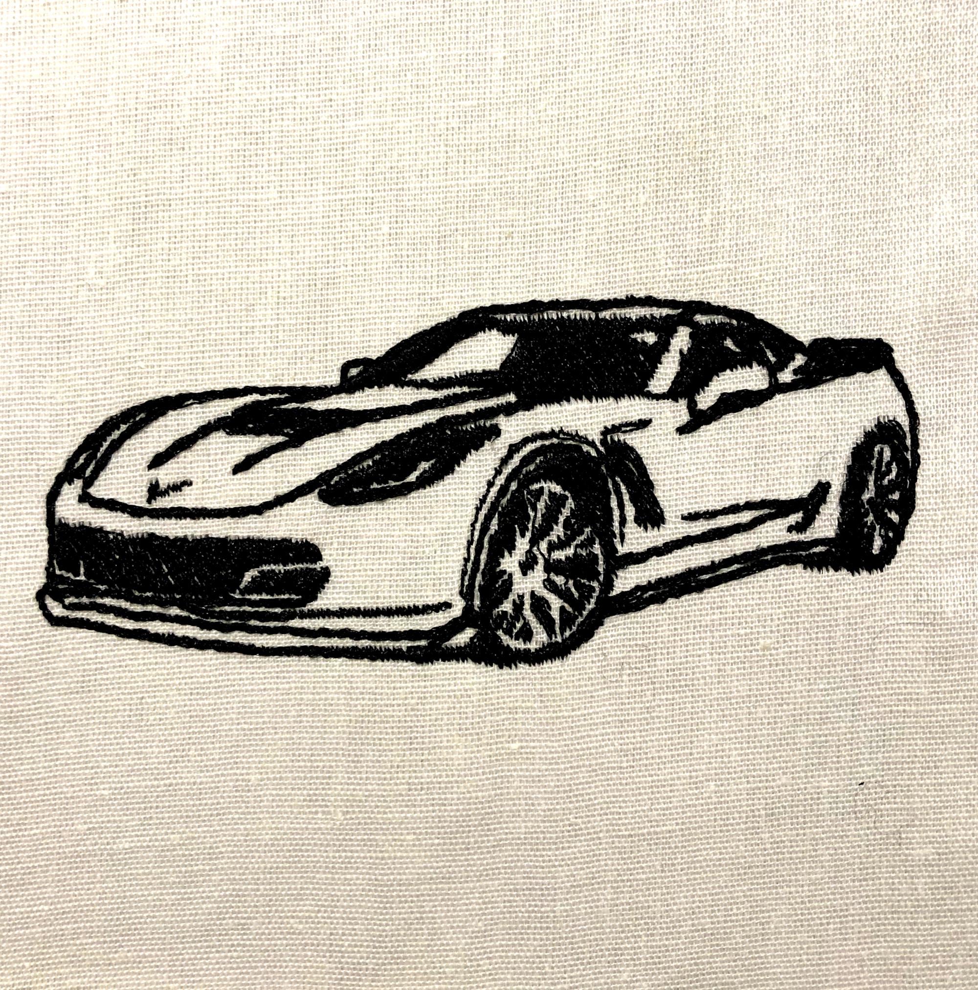 Corvette C7 Machine Embroidery Pattern Corvette Embroidery Design ...