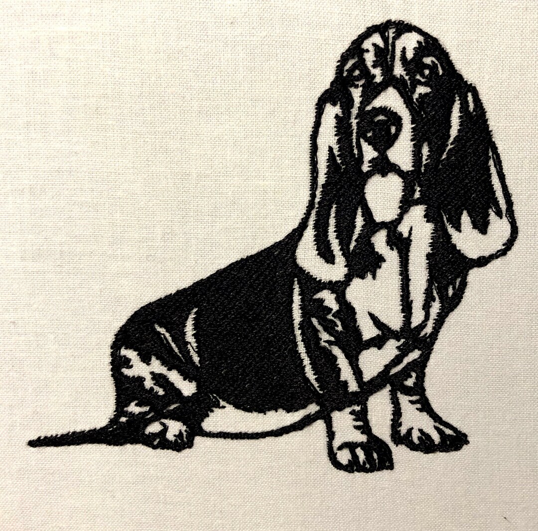 Bassett Hound Machine Embroidery Design Dog Embroidery Pattern Digital ...