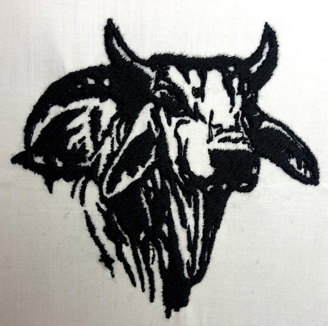 ABBA Bull Machine Embroidery Pattern American Brahman Bull Embroidery ...