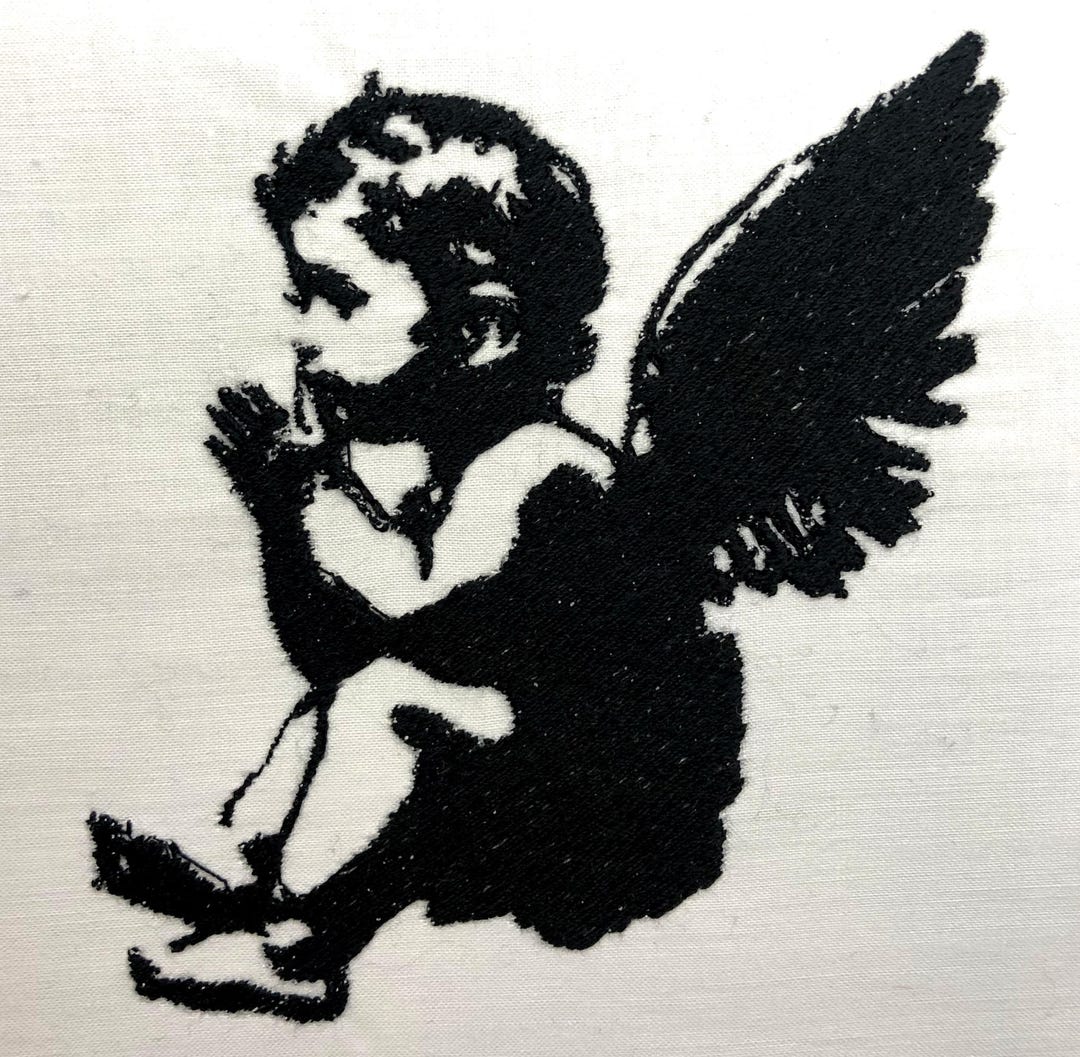 Cherub Boy Machine Embroidery Pattern Boy Angel Embroidery Design ...