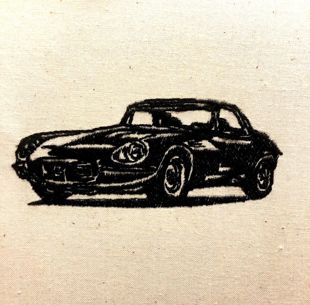 Jaguar E Type Machine Embroidery Pattern Auto Embroidery Design Digital ...