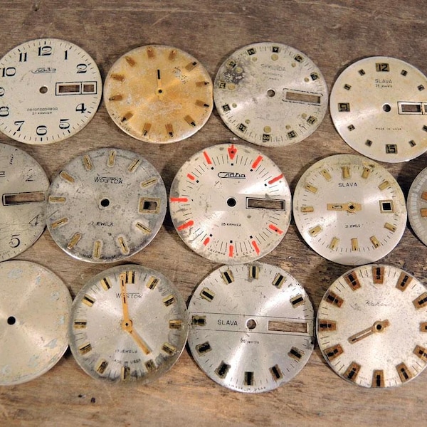Silver Round Face Watches - Etsy