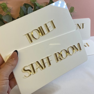 Custom 3D Acrylic Sign for Door or Wall, Modern Business Sign, Salon ...
