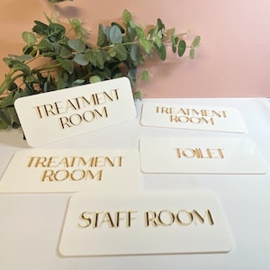 Custom 3D Acrylic Sign for Door or Wall, Modern Business Sign, Salon ...