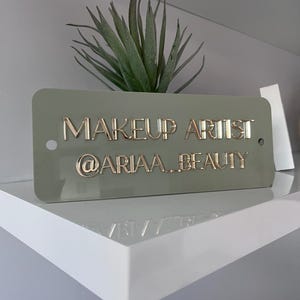 Custom 3D Acrylic Sign for Door or Wall, Modern Business Sign, Salon ...