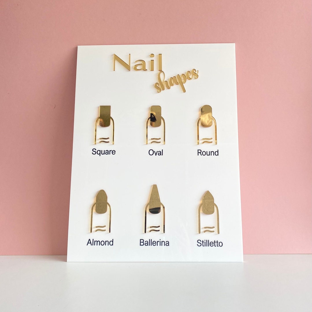 Nail Shape Salon Sign, Acrylic Sign, Nail Salon Sign, Salon Business ...