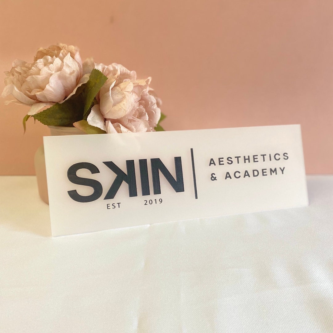 Custom Business Logo Sign, Salon Sign, 3d Acrylic Door Sign, Engraved ...