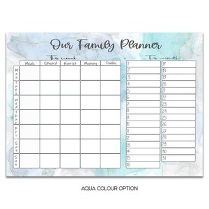 Large Family Wall Planner, Magnetic Family Meal Planner, A3 Wall ...