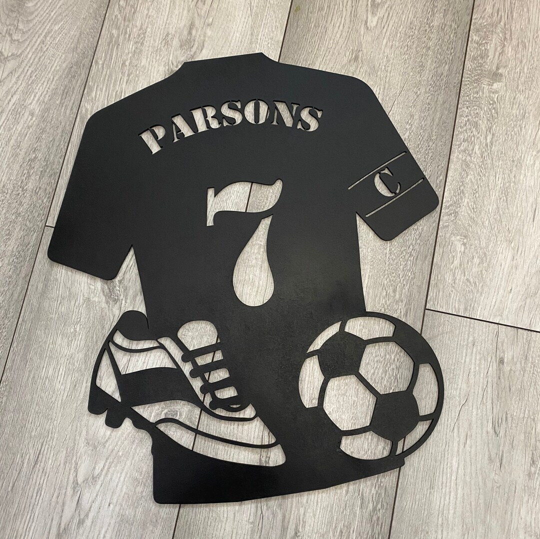 Personalised Football Shirt Sign, Personalised Football Sign, Kids ...