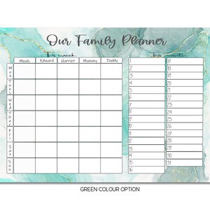 Large Family Wall Planner, Magnetic Family Meal Planner, A3 Wall ...