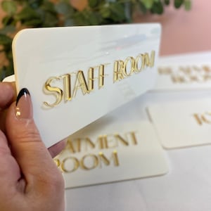 Custom 3D Acrylic Sign for Door or Wall, Modern Business Sign, Salon ...