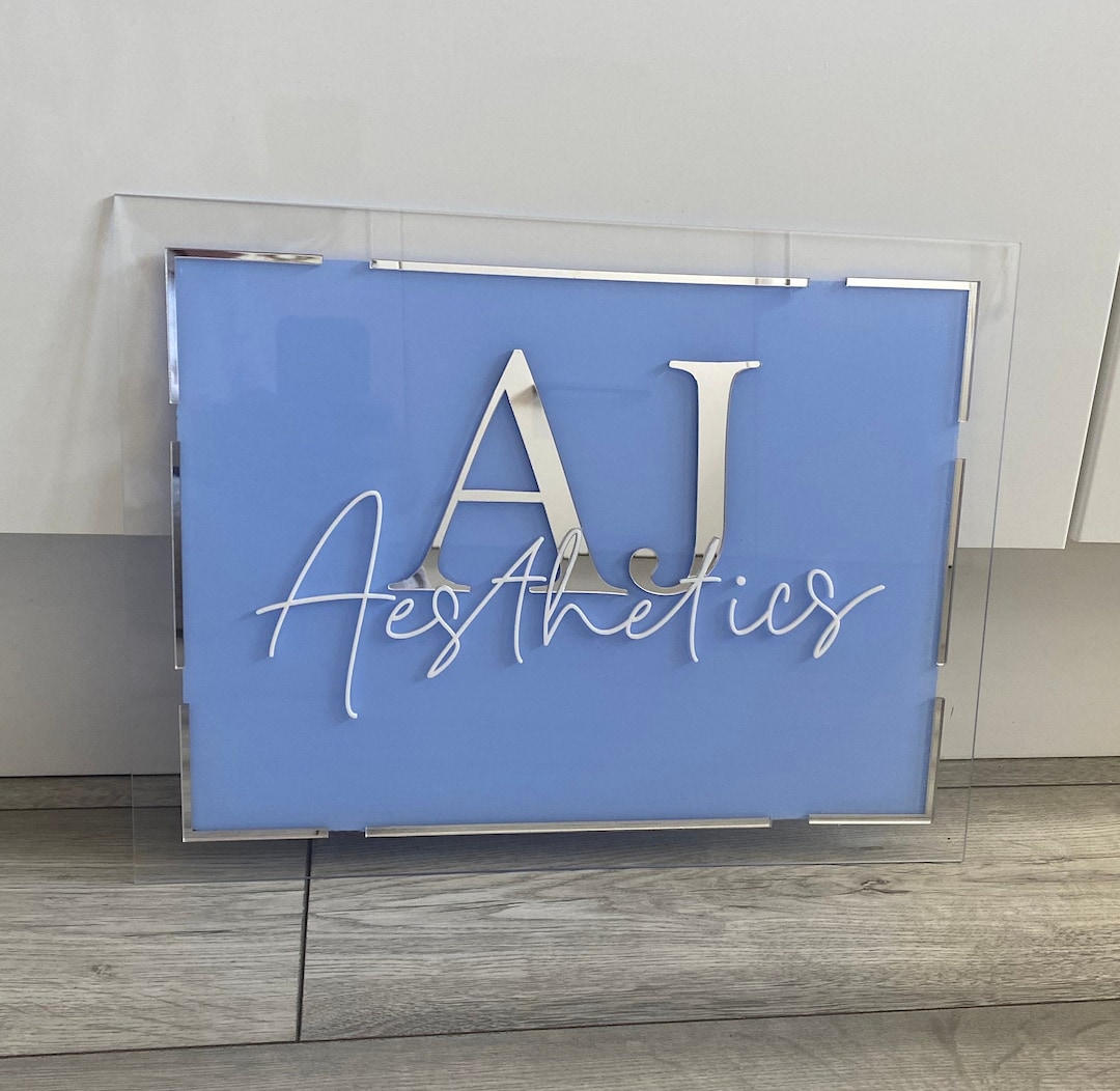 3D Acrylic Business Sign, Custom Business Name Sign, Salon Signage, 3D ...