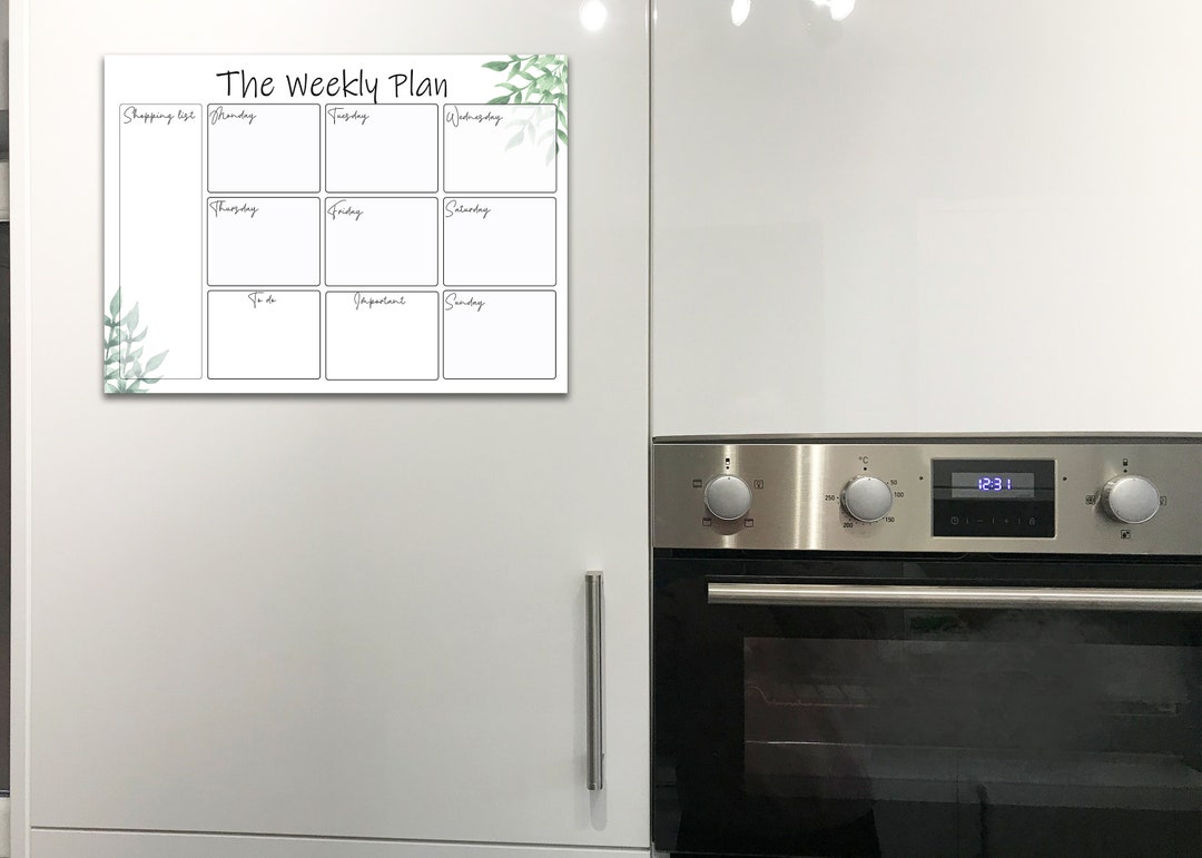 Weekly Family Wall Planner, Magnetic Meal Planner, A3 Wall Planner ...