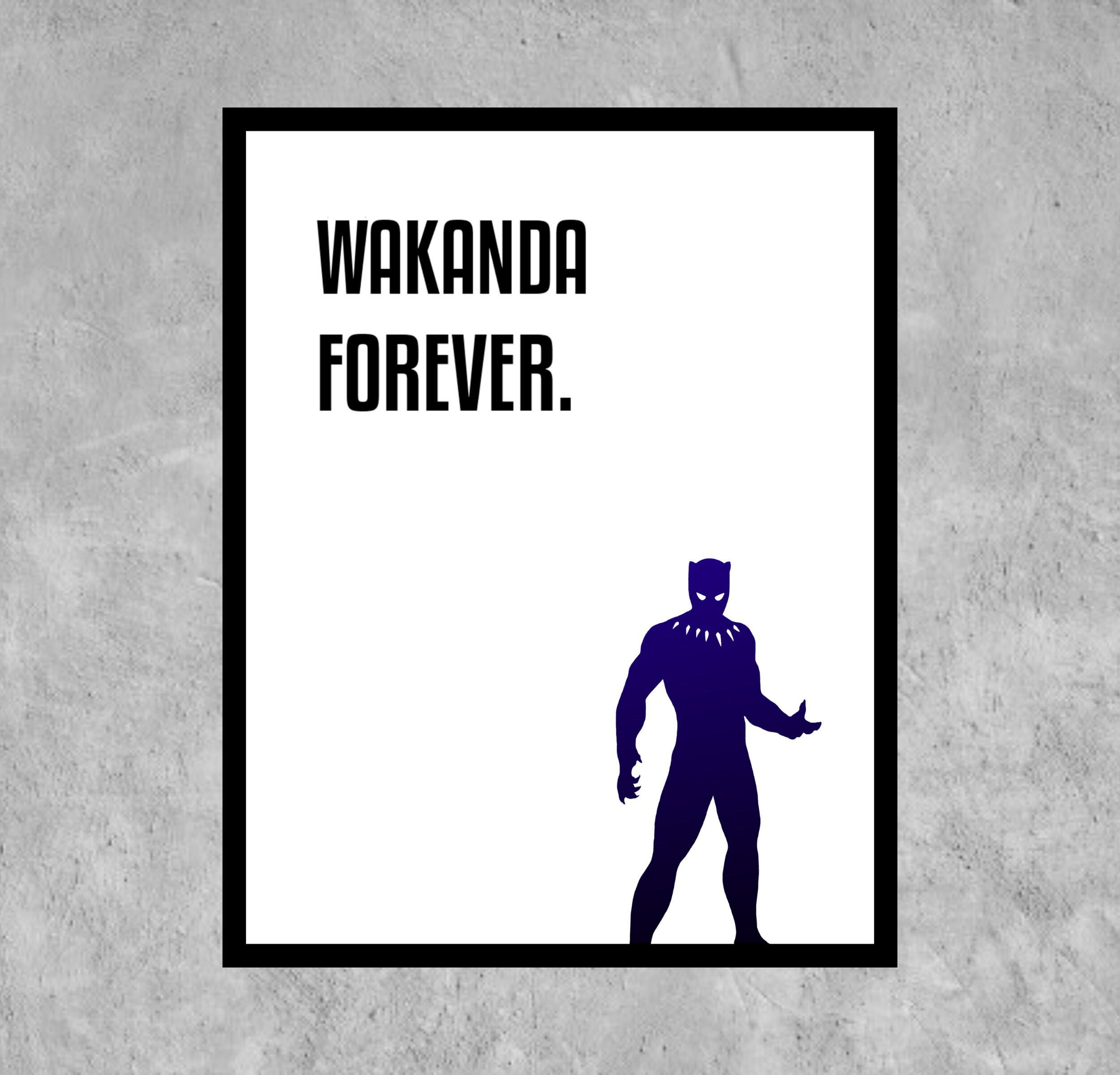 Black Panther Art Print Avengers Marvel Superhero WAKANDA | Etsy