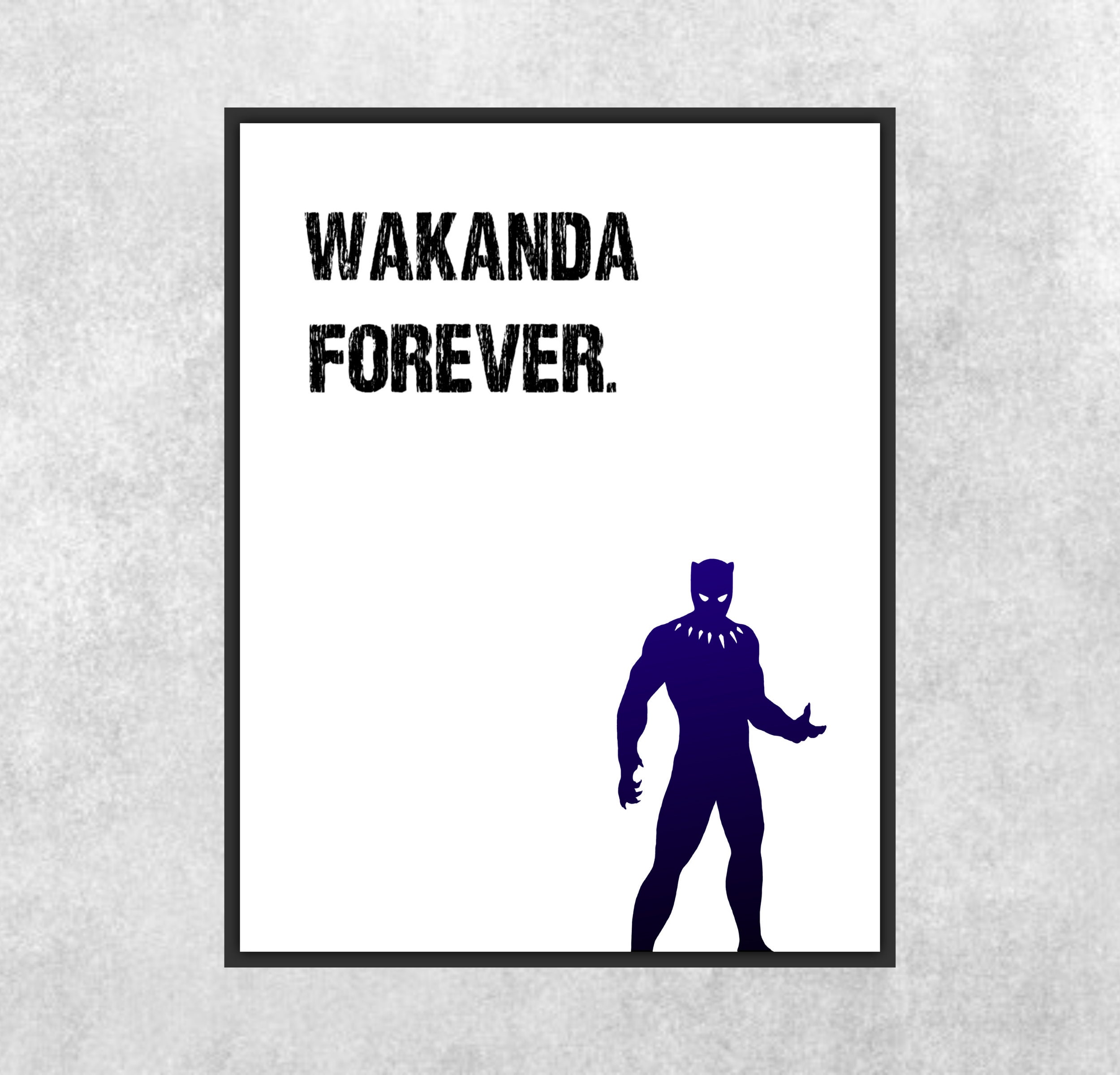 Black Panther Art Print Avengers Marvel Superhero WAKANDA | Etsy